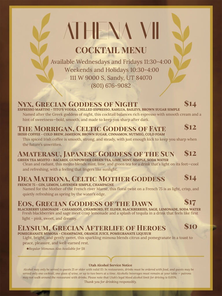 MENU - Athena VII